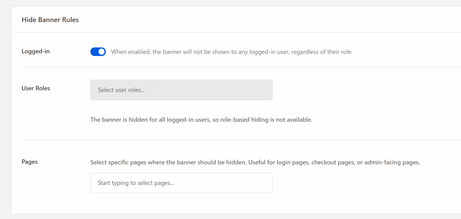 Introducing WPConsent 1.1.2 - Advanced Display Rules for Cookie Consent ...